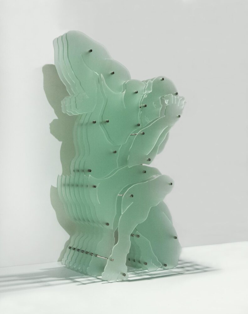 Muscle Exercises - Plexiglass posing human figure sculpture - MATI ...