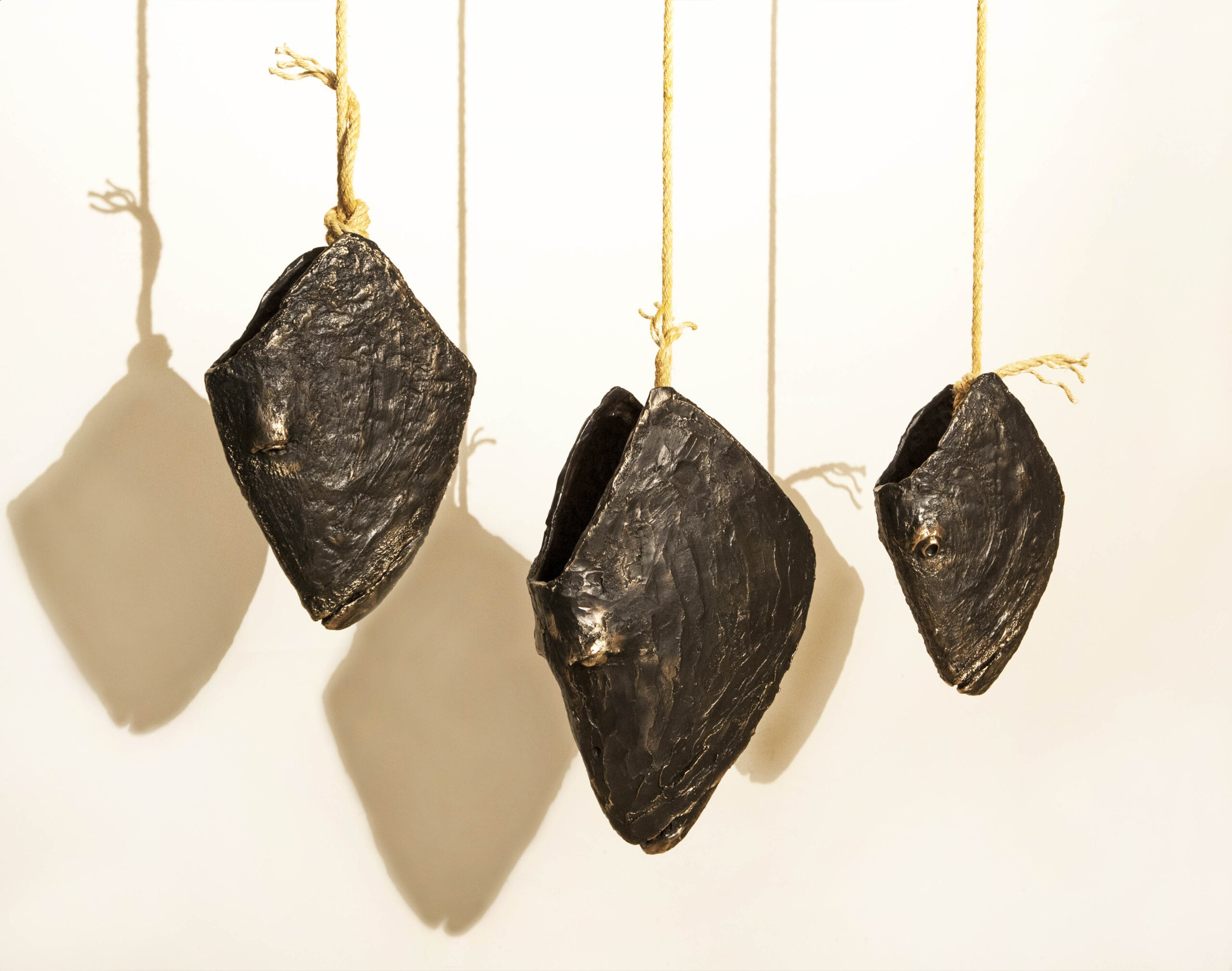 Fish Heads (FSB) - Three cast bronze hanging fish heads installation ...